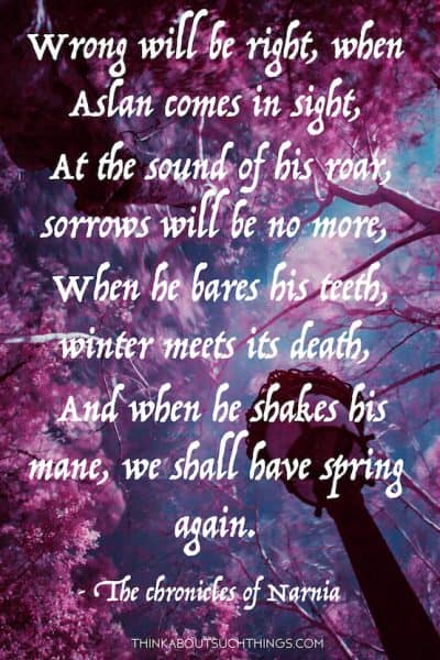 The Ultimate List Of Narnia Quotes You Will Love | Think About Such Things