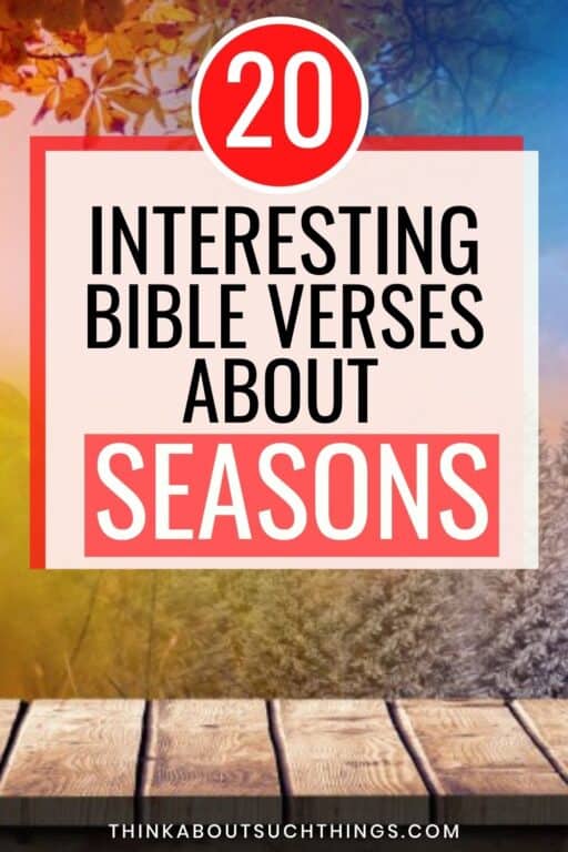 20 Interesting Bible Verses About Seasons | Think About Such Things