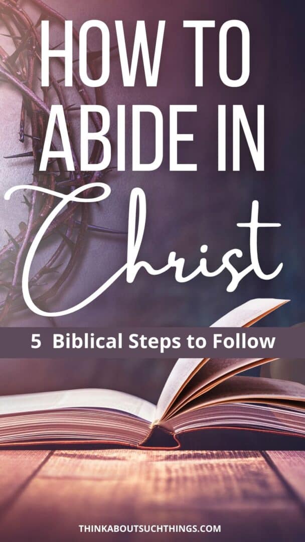 How To Abide In Christ: 5 Easy Ways | Think About Such Things