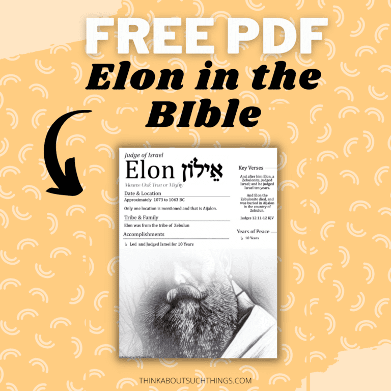 Judge Elon In The Bible: Lessons And Facts | Think About Such Things