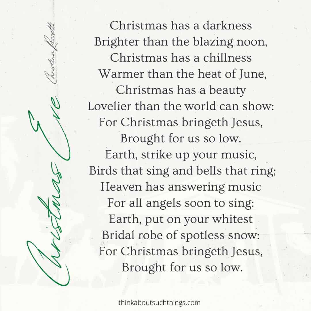 10 Beautiful Christian Christmas Poems About Jesus | Think About Such ...