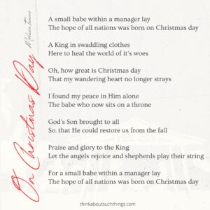 10 Beautiful Christian Christmas Poems About Jesus | Think About Such ...