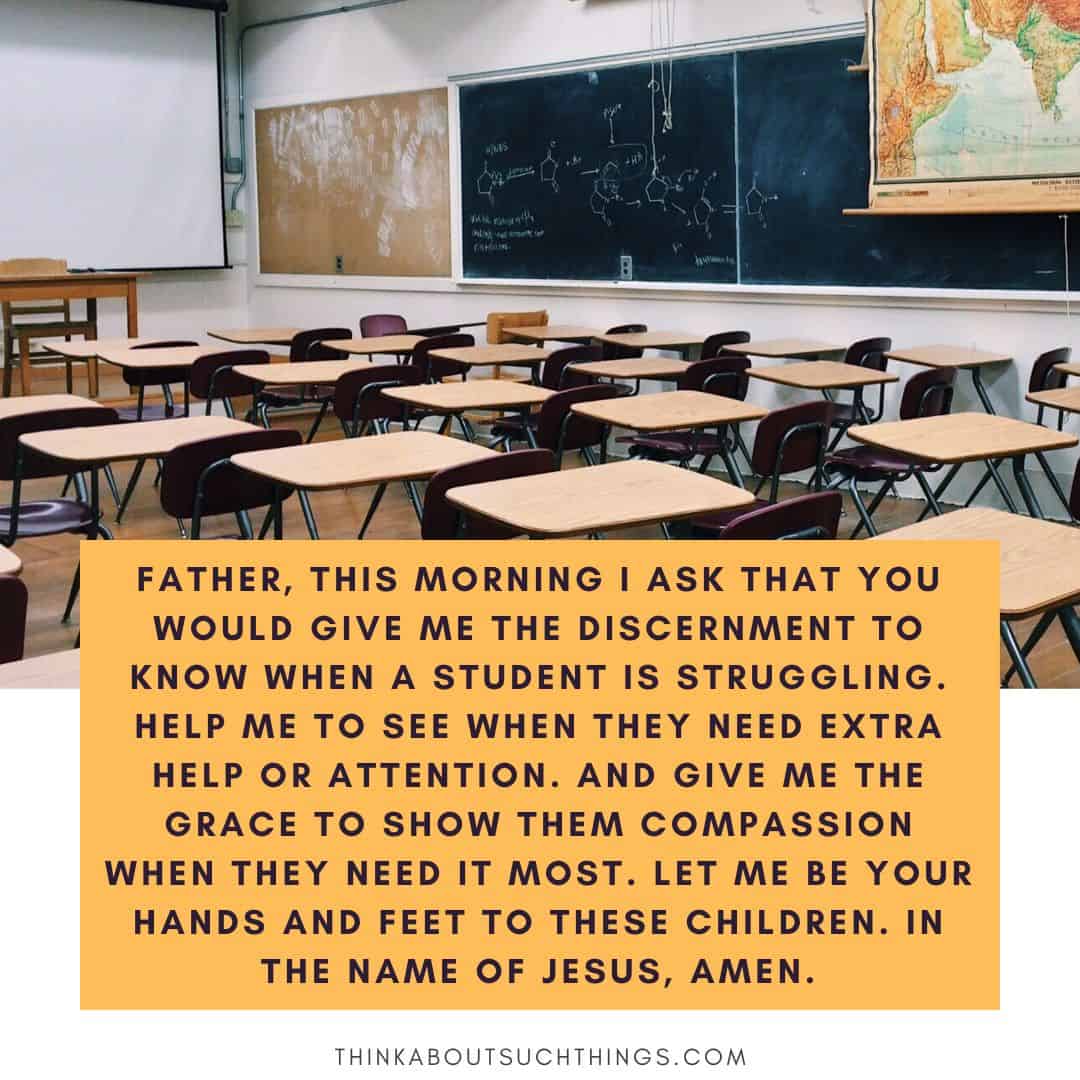 7 Powerful Teacher's Prayers Before Class | Think About Such Things
