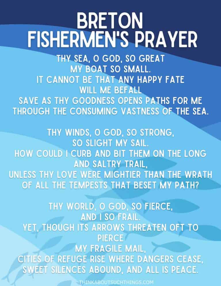 The Fisherman’s Prayer, Breton, And Other Fishing Prayers | Think About ...