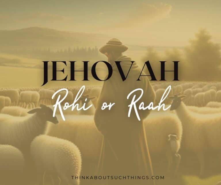 Jehovah Rohi (Raah): A Study On The Lord Is My Shepherd | Think About Such Things
