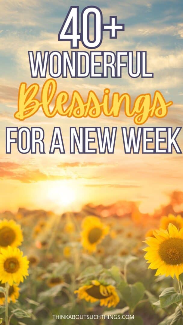 40+ New Week Blessing Quotes You Can Share | Think About Such Things