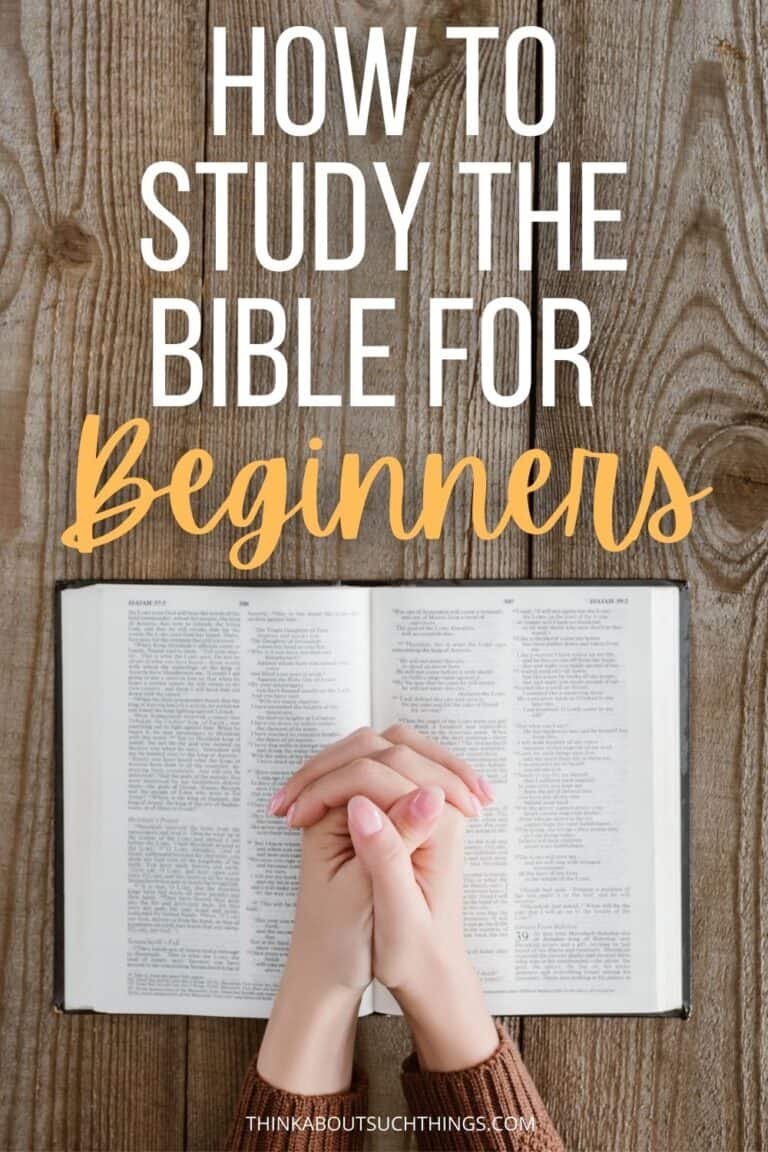 How To Study The Bible For Beginners (Easy Steps To Follow) | Think ...