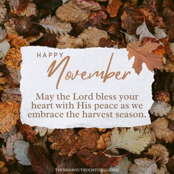 32 Beautiful November Blessings To Share This Fall | Think About Such ...