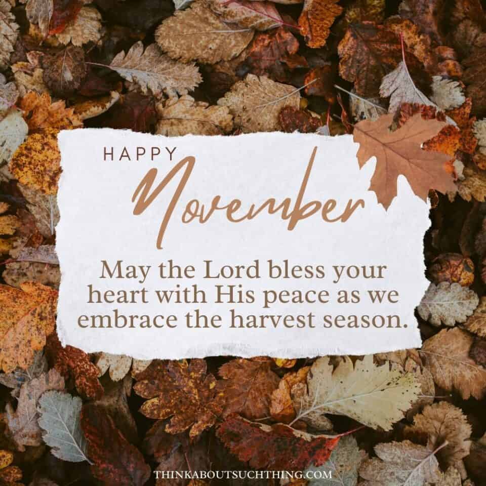 32 Beautiful November Blessings To Share This Fall | Think About Such ...