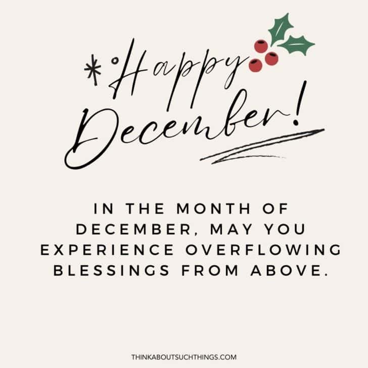 34 Beautiful December Blessings To Share During The Holidays | Think ...