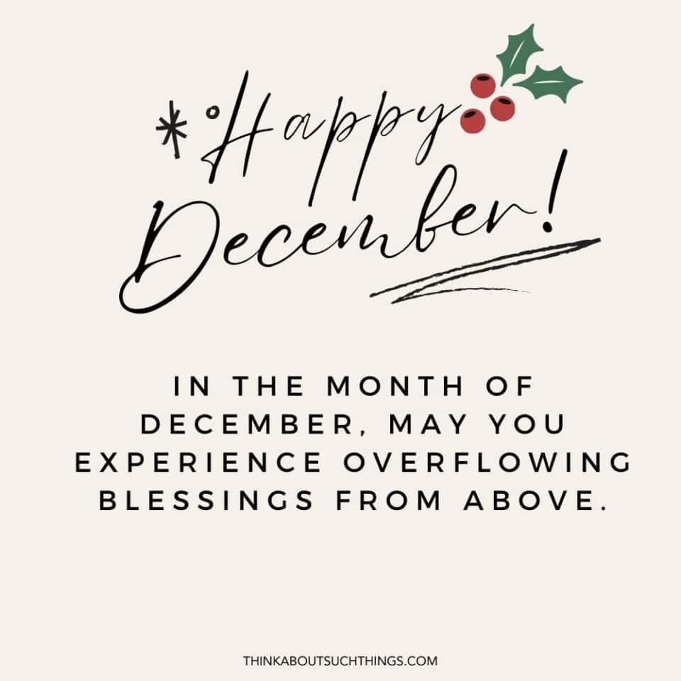 34 Beautiful December Blessings To Share During The Holidays | Think ...