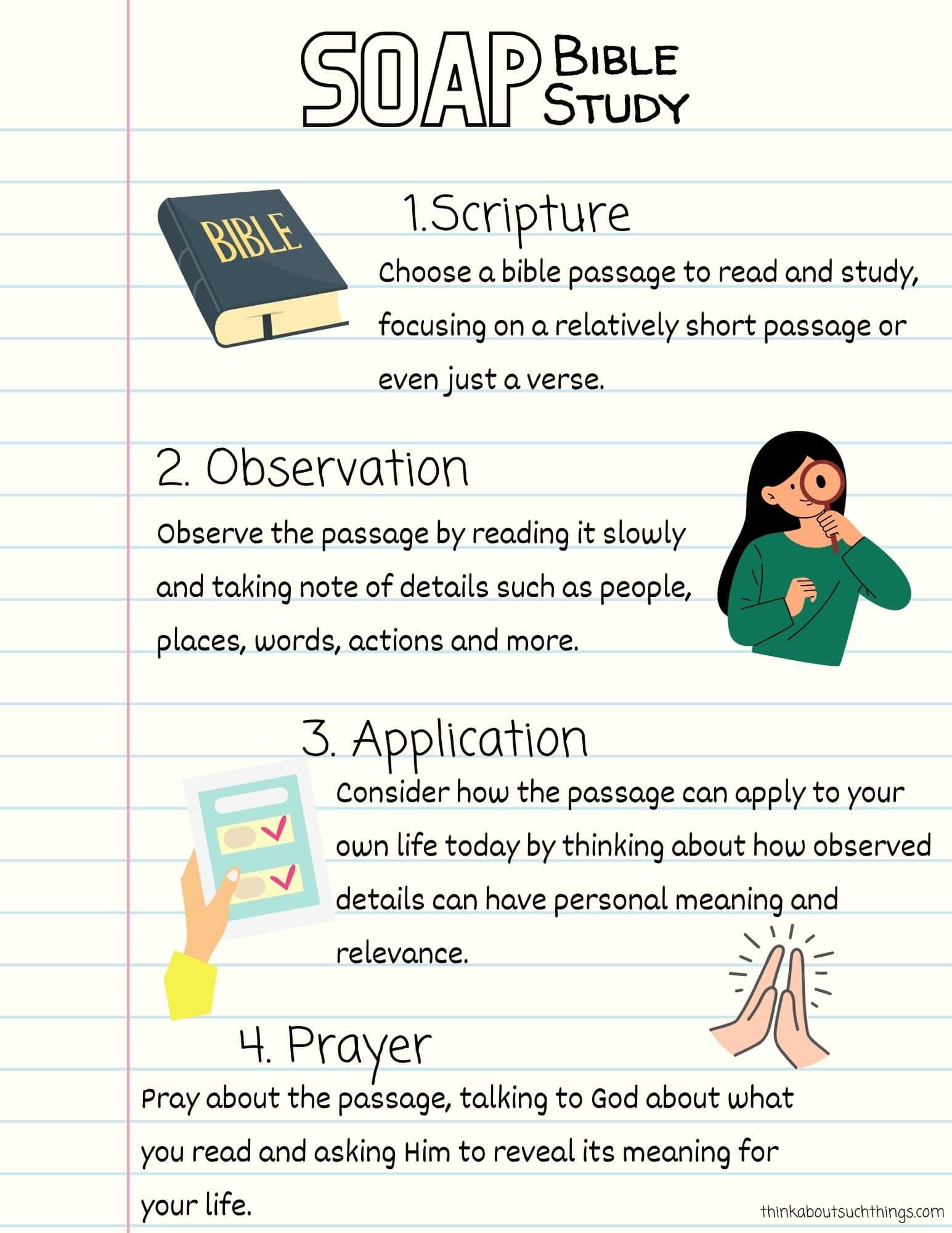 The SOAP Bible Study Method Made Easy | Think About Such Things