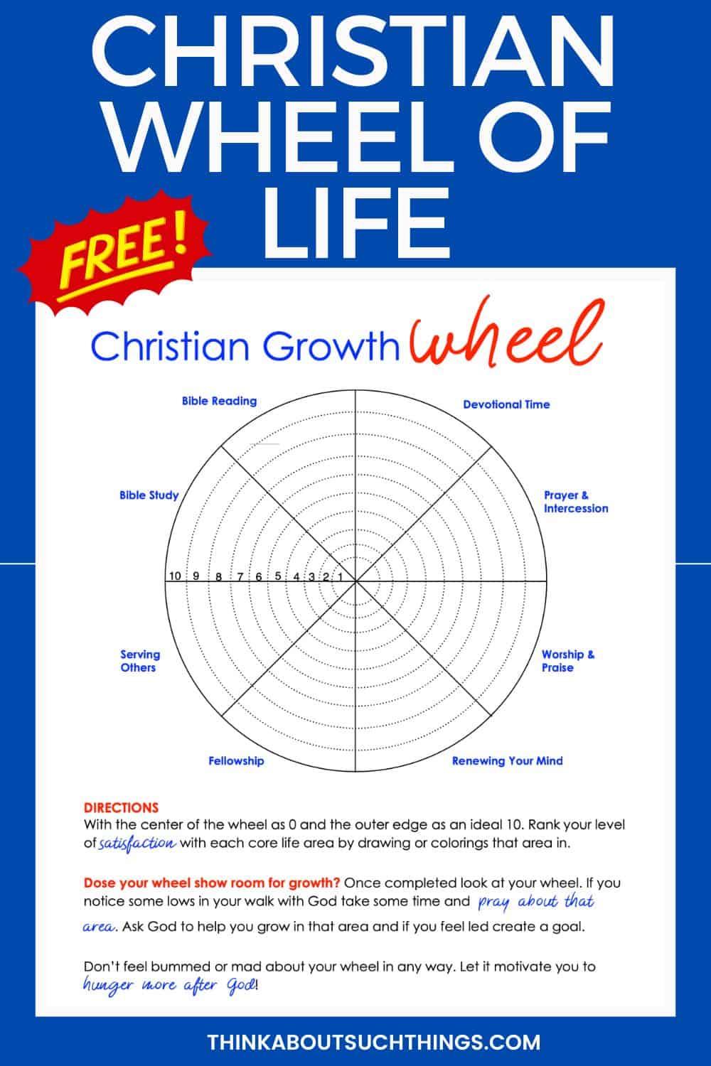 Free Christian Wheel Of Life To Help You Grow Your Faith | Think About ...